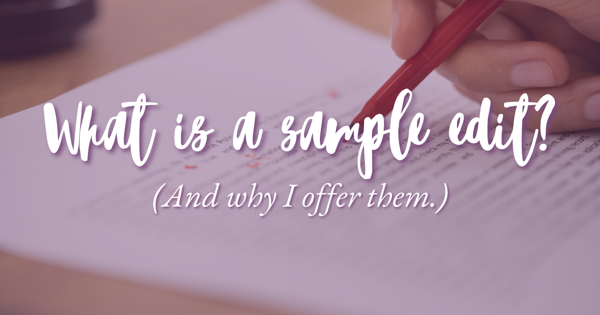 What is a Sample Edit? (And Why I Offer Them.) - In the Margins Editing ...