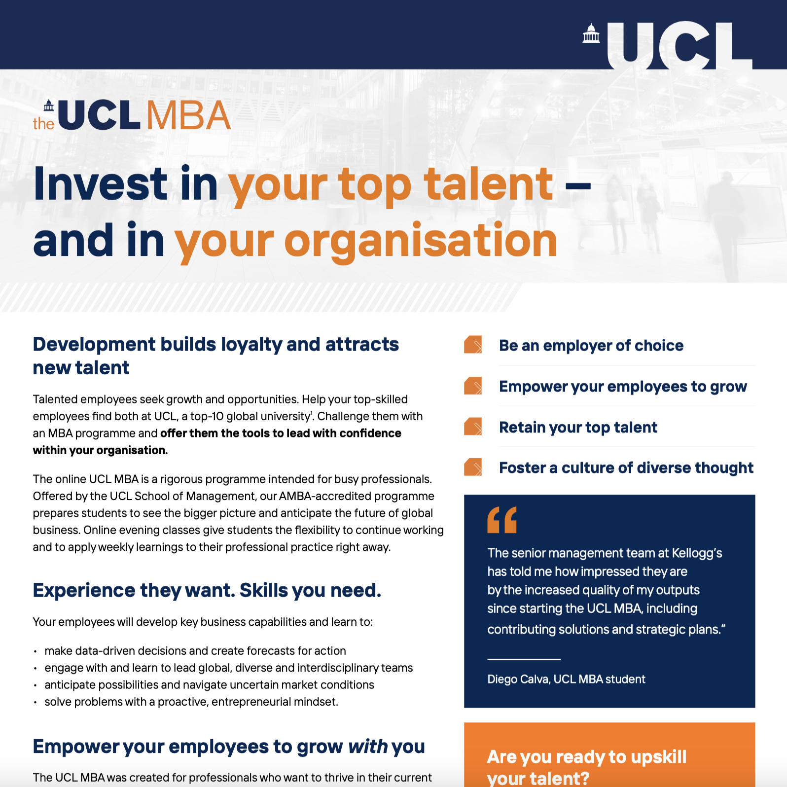 UCL MBA Online One-Sheeters - In the Margins Editing & Writing Services