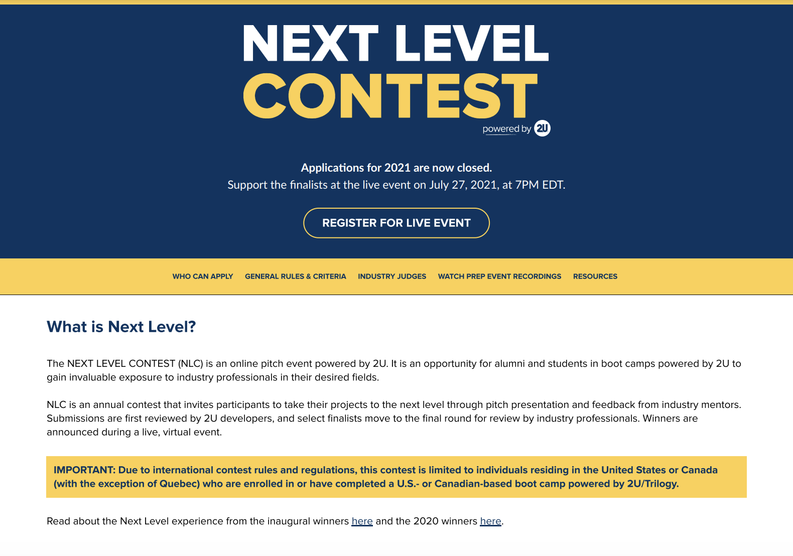 2U Boot Camps Next Level Contest - In the Margins Editing & Writing ...